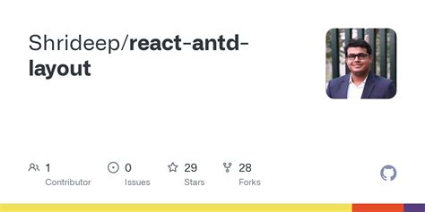 github shrideep react antd layout