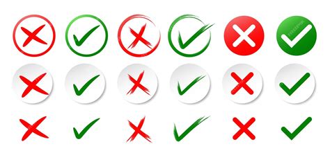 Premium Vector Checkmark Cross On White Background Isolated Vector Sign Symbol Checkmark Icon