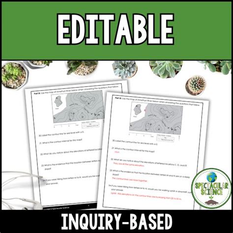 Topographic Maps And Models Lab Mapping Earths Surface Worksheets Spectacular Science