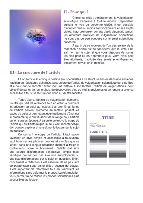 Guide Comment écrire Un Article De Vulgarisation Scientifique