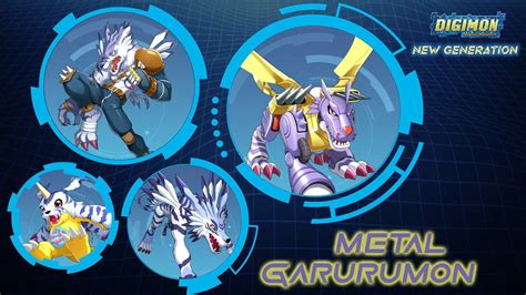 Metal Garurumon Digivolution And Moves Digimon New Generation Youtube