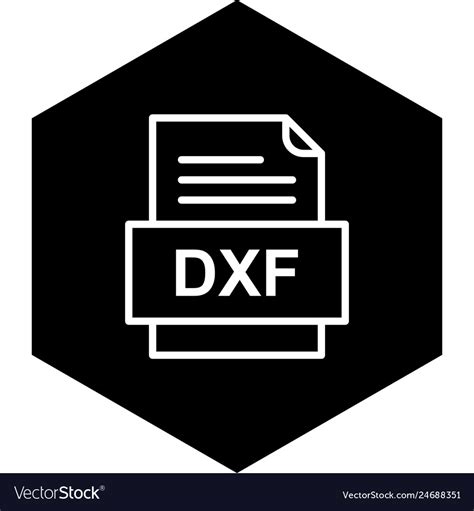 Dxf File Document Icon Royalty Free Vector Image