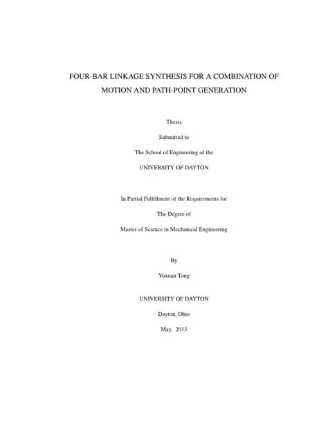 Four Bar Linkage Synthesis For A Combination Of Motion And Path Point