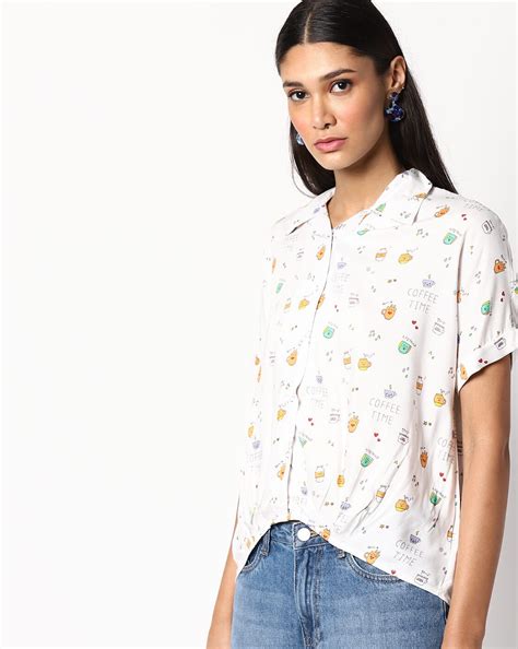 White Cotton Tops For Women