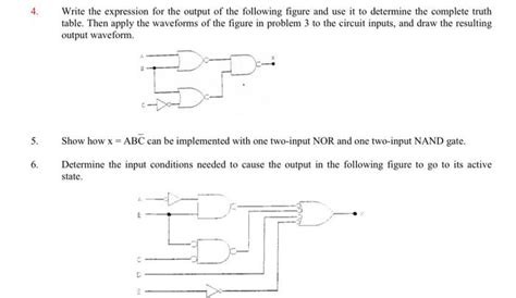 Solved 4 Write The Expression For The Output Of The