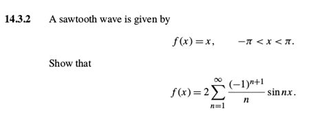 Fourier Series Sawtooth Wave