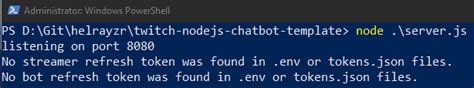 github helrayzr twitch nodejs chatbot template
