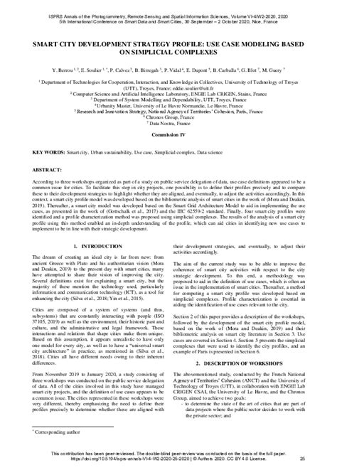 Pdf Smart City Development Strategy Profile Use Case Modeling Based On Simplicial Complexes