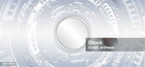 인터넷 통신 빅 데이터 디지털 기술 하이테크 배너 회색 배경에 원으로 구성된 기술 기하학적 배경 0명에 대한 스톡 벡터 아트 및 기타 이미지 Istock