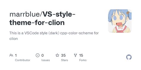 Github Marrbluevs Style Theme For Clion This Is A Vscode Style Dark Cpp Color Scheme For Clion