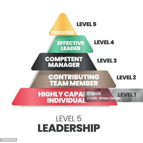 리더십 피라미드 벡터의 5 가지 수준의 벡터는 Hrd 분석을위한 팀 구성원 역량 관리자 효과적인 리더 및 임원에게 기여하는 고도로 유능한 개인으로 시작됩니다 리더십에 대한