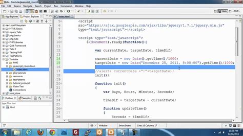 Create A Javascript Count Down Using Jquery Php And Json Youtube