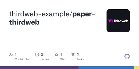 Releases Thirdweb Example Paper Thirdweb Github