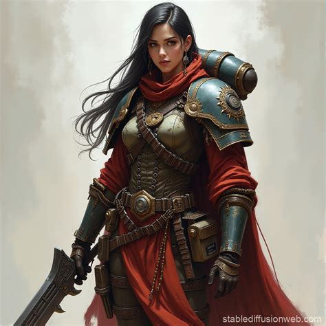 Female Rogue Trader From A Forge World Stable Diffusion Online