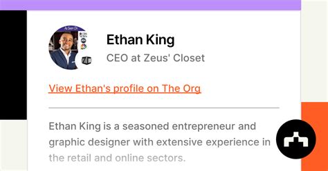 Ethan King Ceo At Zeus Closet The Org