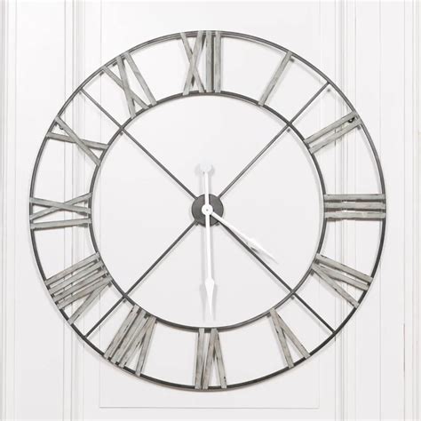 Extra Large 110cm Vintage Metal Wall Clock