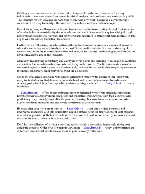 Literature Review Theoretical Framework Example Pdf Methodology Theory