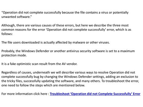 Ppt How To Troubleshoot ‘operation Did Not Complete Successfully