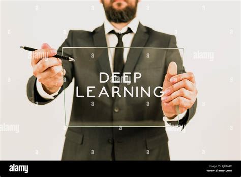 text sign showing deep learning business concept hierarchical