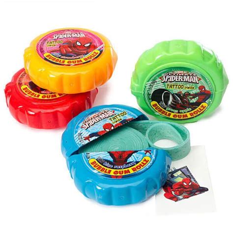 Spiderman Bubble Gum Rolls 12 Piece Box Bestcandyshop