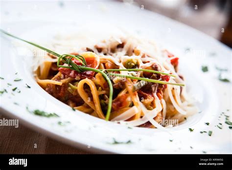 Italian Pasta - Fettuccine Stock Photo - Alamy