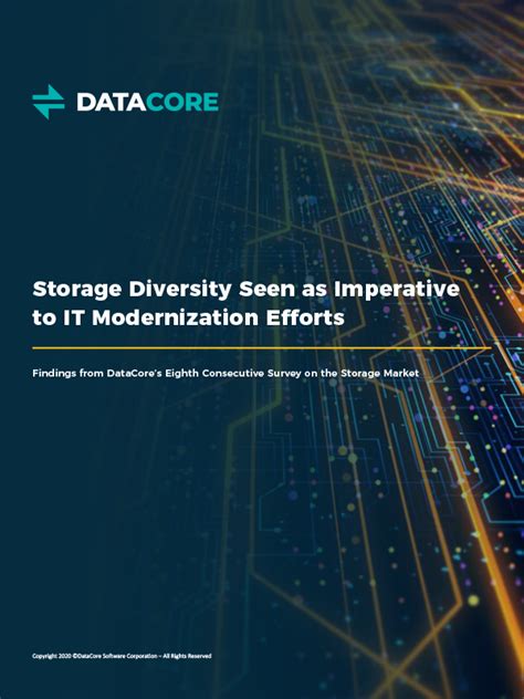 Datacore 8th Annual Market Survey Storage Diversity Seen As Imperative To It Modernization