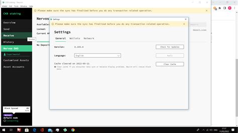 Neuron Wallet Not Syncing Issue Nervosnetwork Neuron GitHub