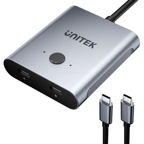 Unitek Usb C Switch 1 In 2 Out 2 In 1 Out Usb Bi Directional Switcher Selector 2 Computers Share