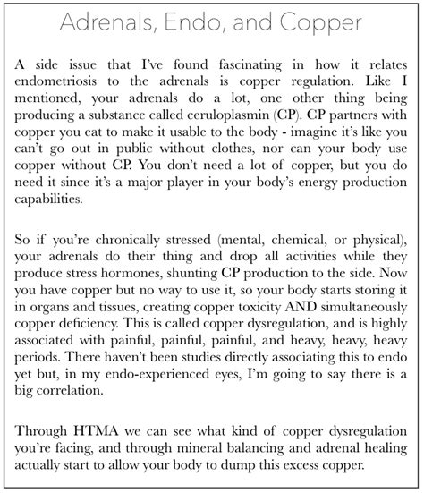 Endometriosis And Hair Tissue Mineral Analysis HTMA Test Heal Endo