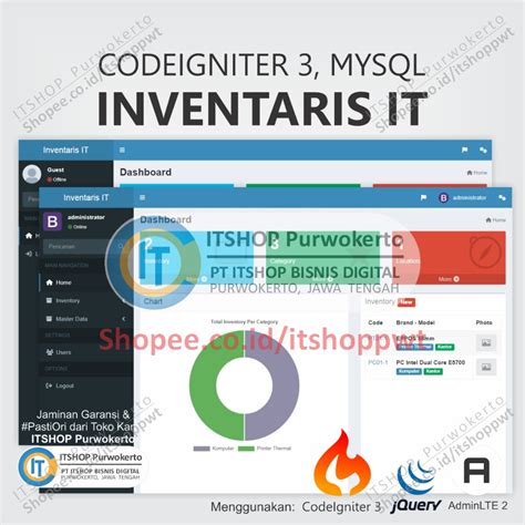 Jual Source Code Aplikasi Web Sistem Inventaris Barang Dengan Codeigniter Shopee Indonesia