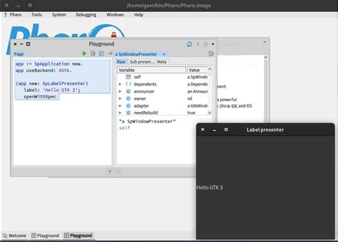 instruction for linux and examples · issue 34 · pharo spec mars gtk · github
