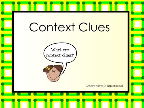 Luvtoeduc Context Clues Smartboard Lesson