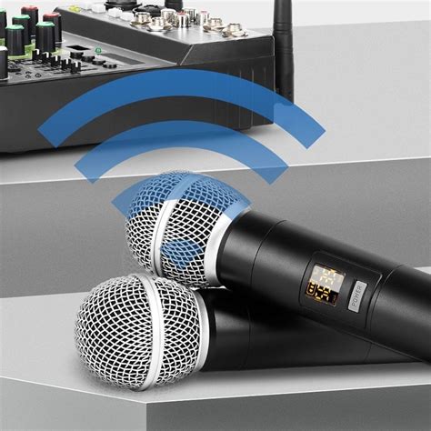 Професионален аудио миксер с 2 безжични микрофона Chigoods 4 канала Usb Mp3 Bluetooth