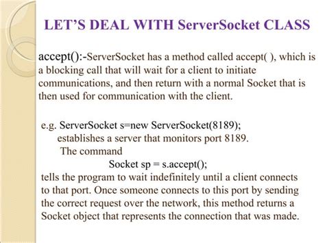 Networking And Socket Programming In Java Ppt