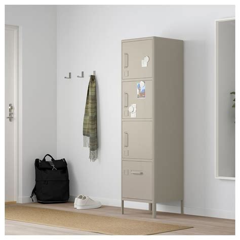 IdÅsen High Cabinet With Smart Lock Beige 17 3 4x67 3 4 45x172 Cm
