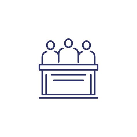 Committee Icon On White Line 3184330 Vector Art At Vecteezy