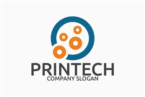 Printech Logo Creative Illustrator Templates ~ Creative Market
