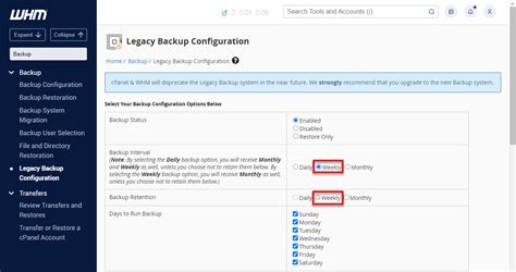 Vps And Dedicated Hosting How To Configure Whm Backups
