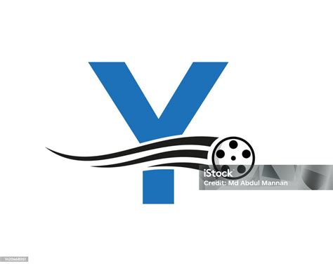 초기 편지 Y 필름 로고 개념 미디어 사인을위한 필름 릴 영화 감독 기호 벡터 템플릿 가정용 캠코더에 대한 스톡 벡터 아트 및 기타 이미지 가정용 캠코더 감독 놀기