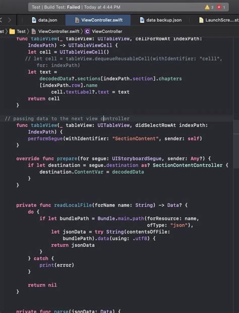 I Cant Figure Out How To Display My Parsed Data On A Uilabel In A New
