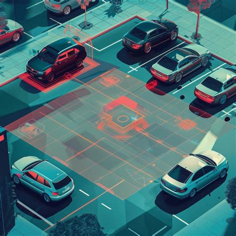 Premium Photo Visual Representation Of A Smart Lpr Camera Parking System With Automated Number