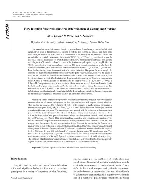 Pdf Ali A Ensafi B Rezaei And S Nouroozi Flow Injection