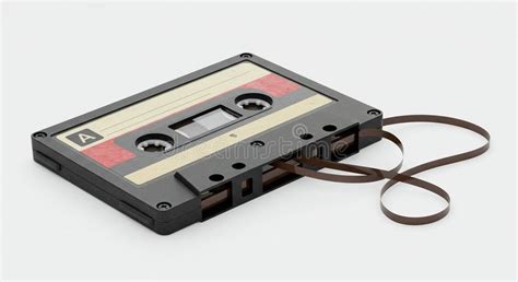A Vintage Audio Cassette Tape Featuring A Black Plastic Casing With A