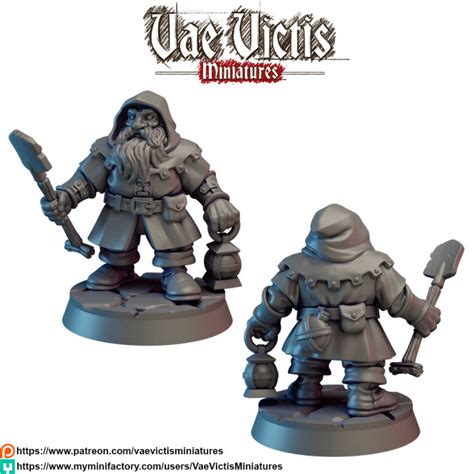 3d Printable Modular Hill Dwarf 02 [pre Supported] By Vae Victis