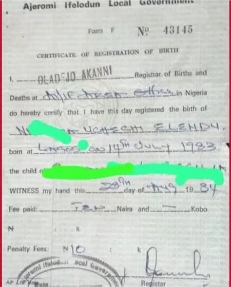 Leaked Photo Of Uche Elendus Birth Certificate Confirms Her Age After She Was Accused Of Lying