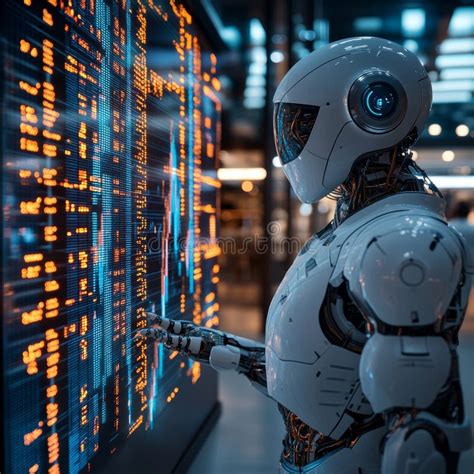 Robot Analyzing Data Stock Illustration Illustration Of Robot 335539408