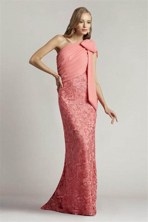 Tadashi Shoji Brx20224l Bow One Shoulder Formal Dress In Red Lyst