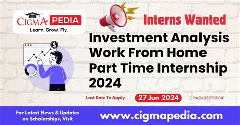 Investment Analysis Work From Home Part Time Internship 2024 How To Apply For Internship Last