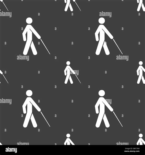 Blind Icon Sign Seamless Pattern On A Gray Background Vector Stock Vector Image And Art Alamy