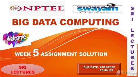 💥week 5💥 🔥🔥big Data Computing Assignment Answer🔥🔥 Youtube
